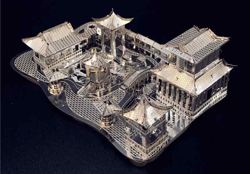 立体パズル 大人向け 3D メタル DIY 金属 蘇州 庭園 手作り 建築 モデル 組み立て 創造的 教育 玩具 ギフト おもちゃ ユニセックス