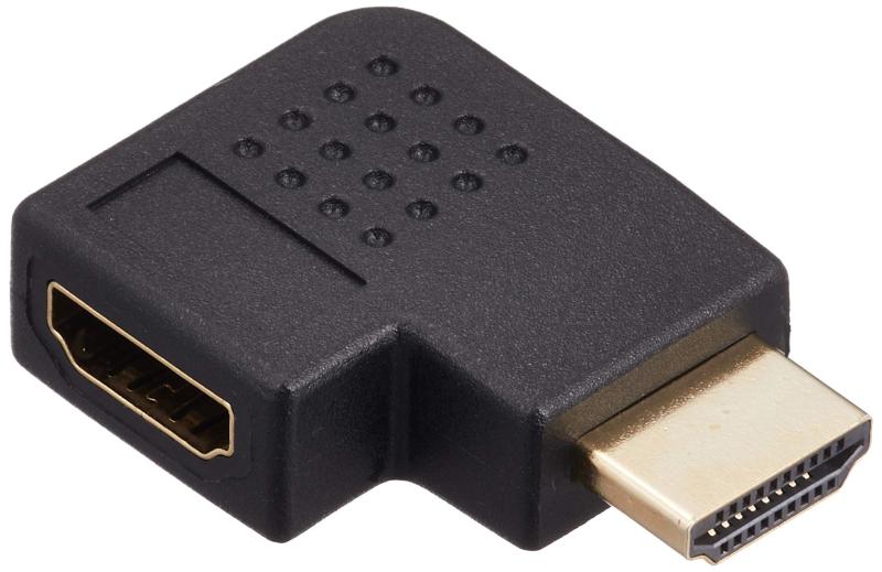 エレコム HDMI延長コネクタ L字 【右方向】 HDMI (メス) - HDMI (オス) ブラック AD-HDAAB03BKHDMI端子(タイプA)の向きを変えられるL字型アダプターです。このアダプターを使うことでデスクトップパソコンの...