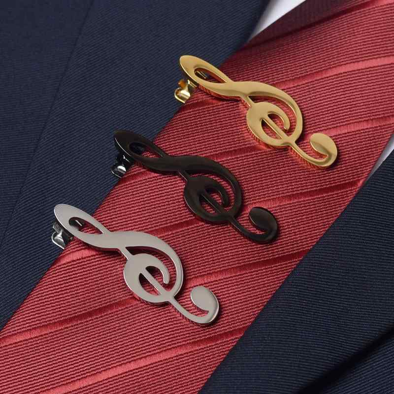 ネクタイピン メンズ 紳士用 アクセサリー フォーマル ビジネス 結婚式 就活 入社 プレゼント 就職祝い おしゃれ 個性的 レトロ 音符 ギター シルバー ゴールド 黒