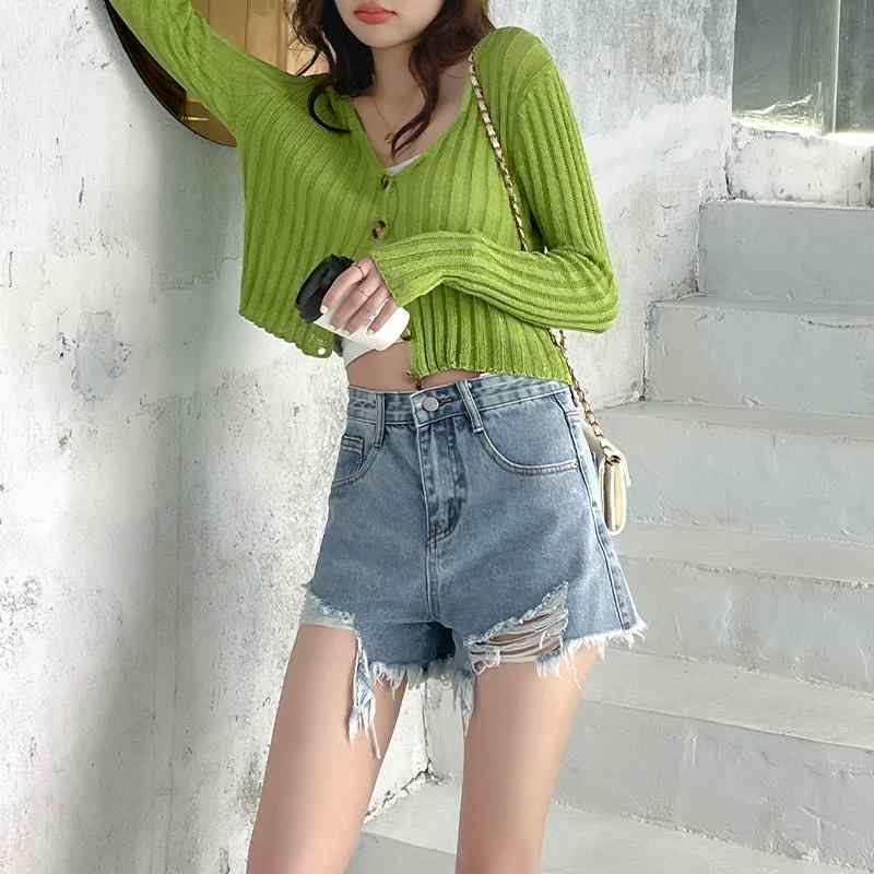 ショートパンツ レディース 春夏 大人 短パン カジュアル お出かけ ショッピング ビーチ おしゃれ デニム ハイウエスト 大きいサイズ ゆったり 青