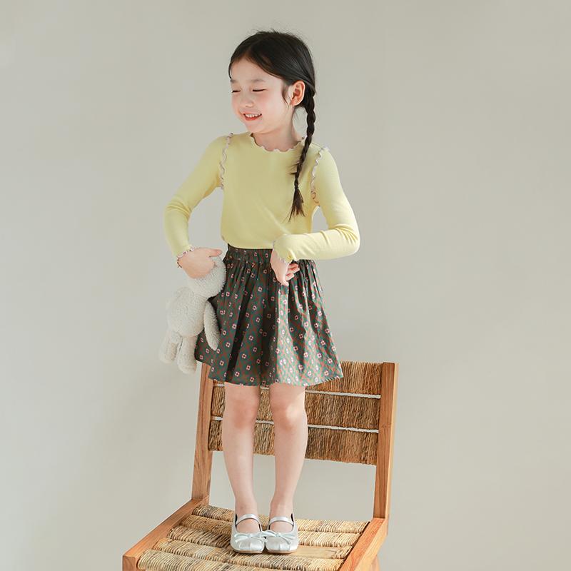 女の子 スカート 子供服 キッズ 春秋 花柄 レトロ ショート丈 フレア ウエストゴム 裏地付き 綿 かわいい オレンジ 緑 ピンク ボトムス参考身長：80cm.90cm.100cm.110cm.120cm.130cm.140cm適用季節：...