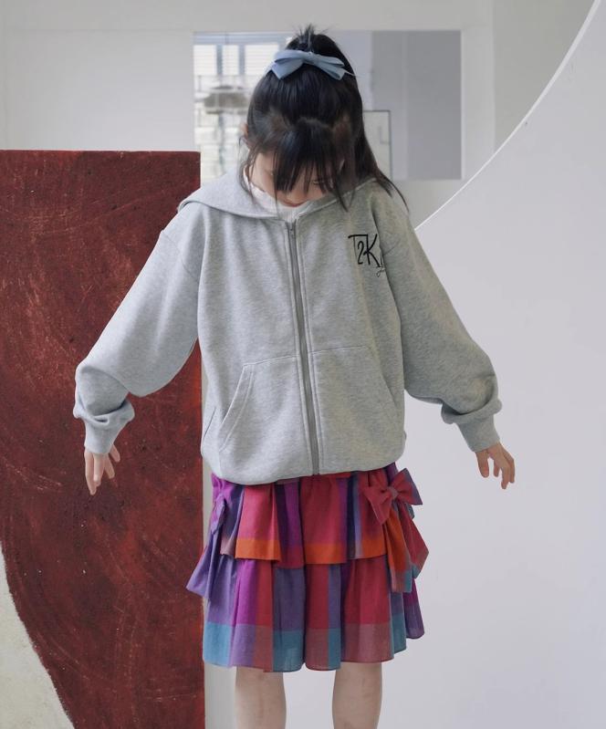 女の子 スカート 子供服 キッズ 春秋冬 チェック リボン ミディ丈 フレア カラフル カジュアル かわいい 幼稚園 小学生 通園 通学参考身長：100cm.110cm.120cm.130cm.140cm.150cm