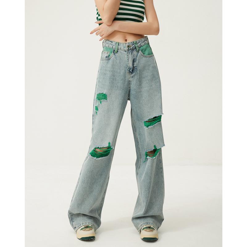 生地の分類: 薄手のデニムウエストタイプ: ナチュラルウエスト パンツの前立て：ジッパー素材構成:綿85.ビスコース繊維(ビスコース)13.ポリエステル繊維2