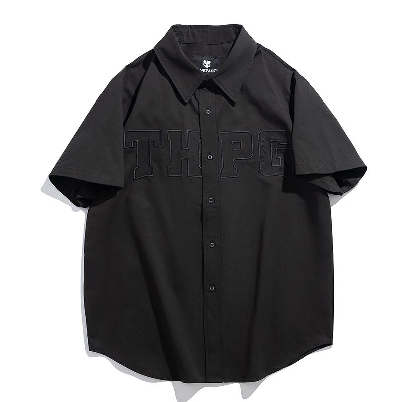 サイズ: L.XL.2XL.3XL.4XL.5XL.6XL 柄: 無地 襟タイプ: レギュラーカラー カラー: ブラック.カーキ 袖丈: 半袖 生地の シルエット: ゆったり デザイン: プリント入り 加工: イージーケア 機能: ノンアイ...