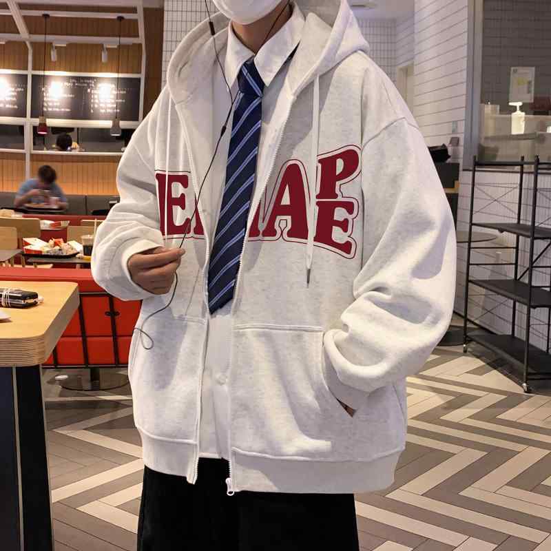 パーカー メンズ 大きいサイズ 春秋 長袖 ジップアップ フード ポケット 紐 ドロップショルダー ゆったり アメリカン カジュアル おしゃれ 裏地つき 厚手 暖かいアプリコット 黒 グレー素材構成: 綿 58.7 ポリエステル繊維 41.3