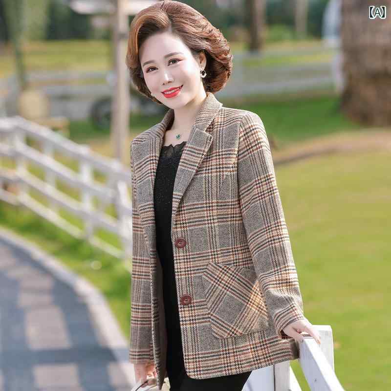 ウールコート ウールジャケット レディースジャケット チェック柄 ウール スーツコート 通勤通学 上品 レディース アウター ウールコート ウールジャケット レディースジャケット チェック柄