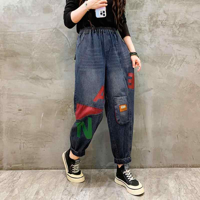 生地の分類: デニムウエストタイプ: ハイウエスト適用季節：秋パンツの長さ: ロング