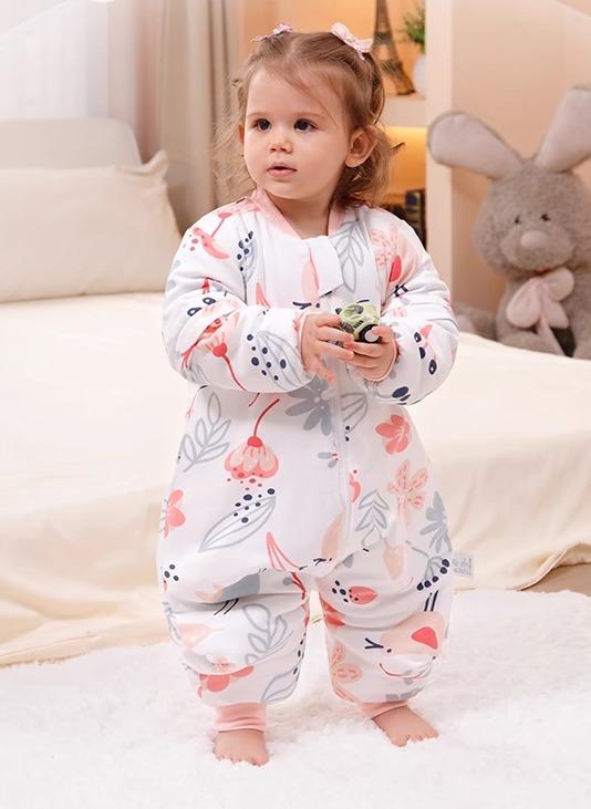 スリーパー 新生児 冬 春秋 ベビー 子供 ロンパース 厚手 暖かい 綿 キルト 袖付き ジップアップ ソフト 通気 軽い 寝かしつけ 防寒 かわいい 恐竜 花 象 出産祝い ギフト生地: 綿適用季節：春.秋.冬長さ：70[推奨身長85cm...