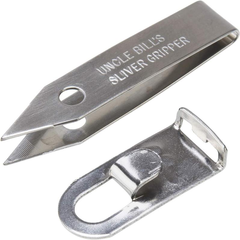 スライバーグリッパー　Uncle　Bill's　TWEEZERS（アンクルビルのトゲ抜き）すごく小さなトゲもつまんで抜ける　クリップホルダー付素材：ステンレスサイズ：約1x45x5mm（HxWxD）クッリプホルダー付パッケージ重量: 0.0...