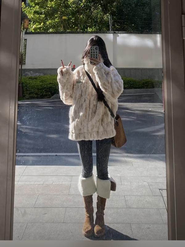 ボアジャケット レディース 秋冬 厚手 アウター 韓国 コート もこもこ ゆったり カジュアル 暖かい 旅行 ショッピング 通勤 おしゃれ