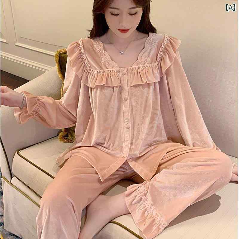 ウエスト ：ゴム適用季節：秋と冬袖丈：長袖服の詳細: フリルパンツの長さ: ロング