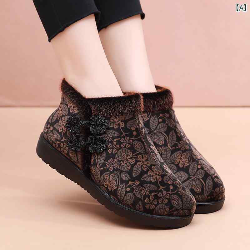 開閉方法:ジッパーヒールの高さ:フラットヒールつま先:ラウンドトゥ開口部の深さ:深い口表面素材：布