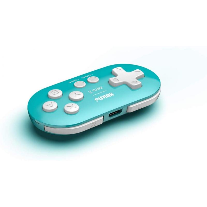 8bitdo Zero 2 ゲームコントローラー Bluetooth ワイヤレス Windows Android macOS RaspberryPi Steam ターコイズ Edition小型で軽量なBluetoothワイヤレスコントローラ...