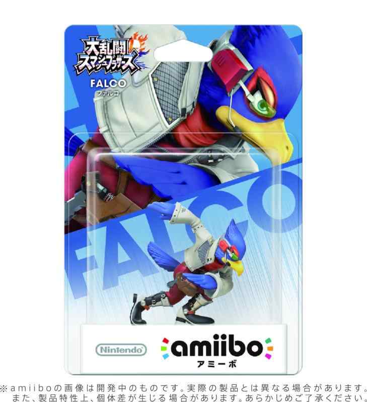 amiibo ファルコ (大乱闘スマッシュブラザーズシリーズ)ニンテンドーamiiboオリジナルファルコフィギュア。ドイツ製コンソールと互換性のあるオリジナルパッケージ入り。