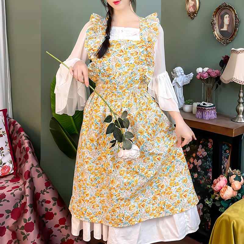 素材: 綿目的: 防汚色の分類: 黄色エプロン分類：ノースリーブエプロン1 回限りの使用ですか: いいえ