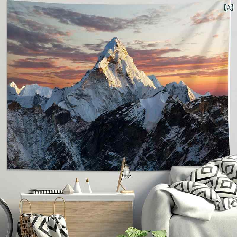 タペストリー 風景 山 街並み 絶景 景色 壁掛け 布ポスター ウォールアート インテリア 装飾 おしゃれ 寝室 書斎 リビング 長方形