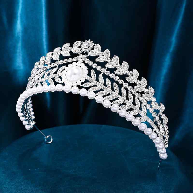 ティアラ ブライダル シルバー プリンセス クラウン ウェディング 豪華 小物 ヘアアクセサリー ヘッドドレス キラキラ 華やか バースディ