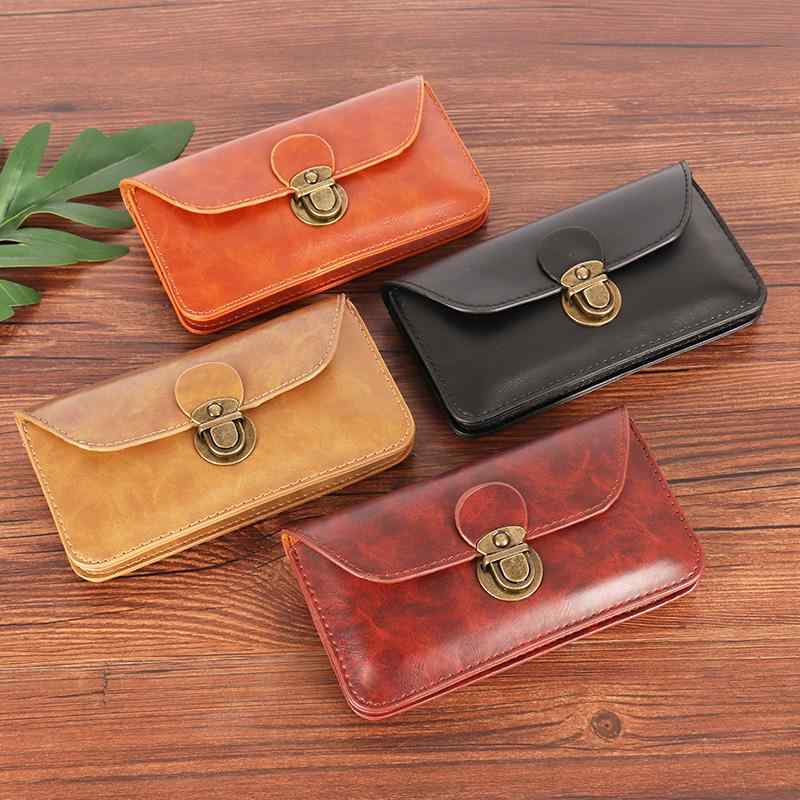 ベルトポーチ メンズ 牛革 レザー スマホ 携帯 電話 カード 小物 入れ 薄い スマート 縦型 横型 防水 多機能 便利 フック 付き ブラック ブラウン