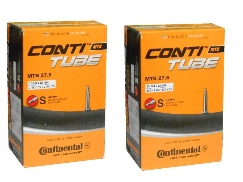 2本セット コンチネンタル Continental MTB 仏式チューブ 27.5x1.75-2.5(47-584/62-584) バルブ長42mm [並行輸入品]