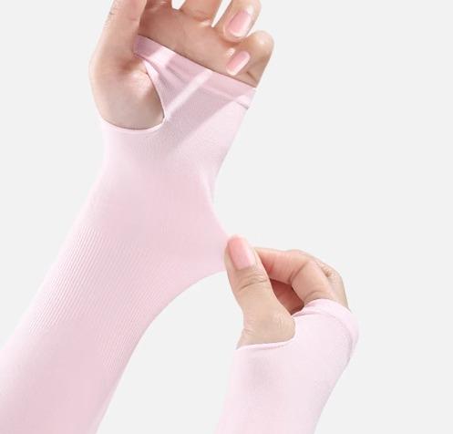 アームカバー 冷感 レディース スポーツ アウトドア レジャー 日焼け防止 夏 メンズ 肌色 ピンク グレー シンプル 無地 英文字プリント