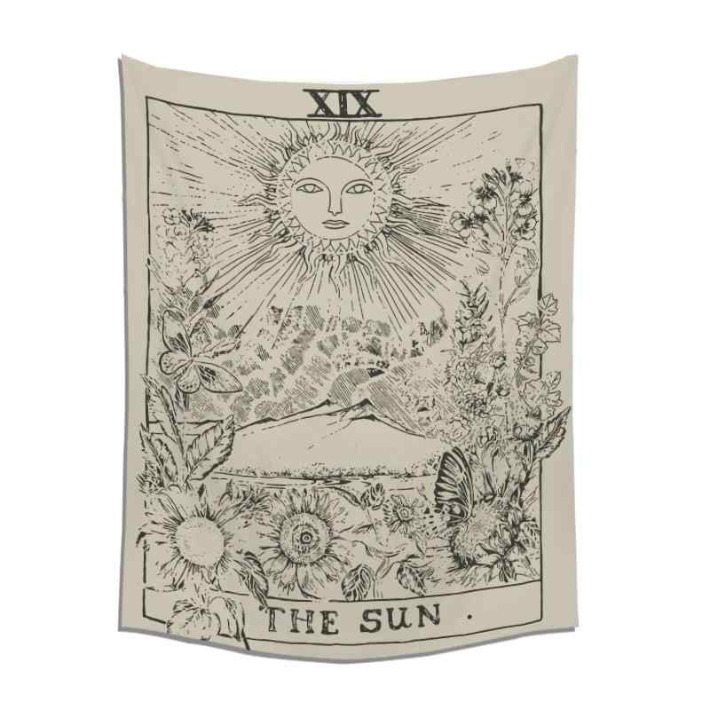 タペストリー おしゃれ 壁掛け インテリア ダーク シリーズ 個性 大ぶり 布 装飾 家庭 リビング ルーム 寝室 布 レトロ 茶 黒 黄