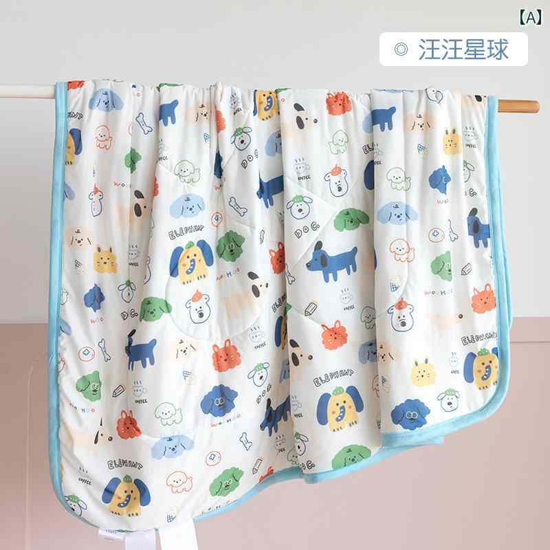 赤ちゃん ブランケット 夏用 子供 ベビー 薄手 冷感 キルト 幼稚園 昼寝 エアコン 調整 抗菌 柔らかい 肌に優しい 春秋 吸湿 通気性 恐竜 ライオン パンダ ピンク 黄色 青