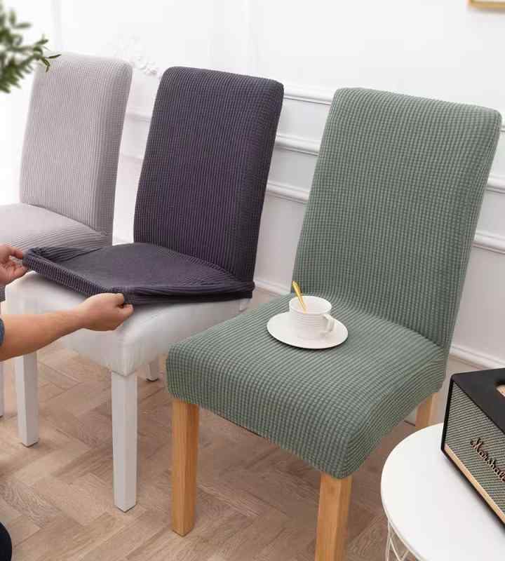 チェアカバー おしゃれ インテリア シンプル モダン オールシーズン 北欧風 椅子 保護 防塵 傷予防 軽量 通気性 高弾性 耐摩耗性 背もたれ 一体型 取り付け簡単 ダイニング 青 緑 ピンク