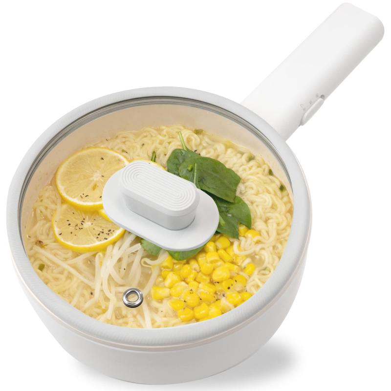 BIEn 電気鍋 電気調理鍋 グリル鍋 ラーメン うどん 目玉焼き お手伝い 受験 夜食 夏場に火を使わない 多機能フライパン 片手鍋 温度調節 食品グレード認証PP素材 旅行 車泊