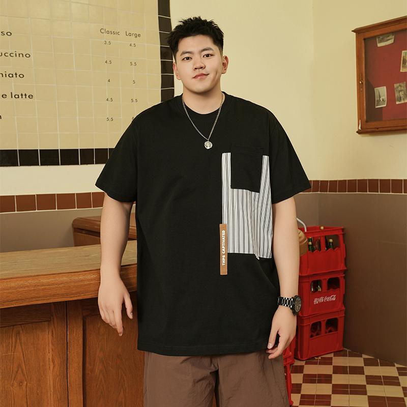 シルエット: ゆったり 袖丈: 半袖 袖型: ベーシック デザイン: クールで個性的 ネックライン: クルーネック 厚さ: 標準 カラー: ブラック サイズ: 3XL.2XL.XL.4XL.5XL.6XL 素材: 綿