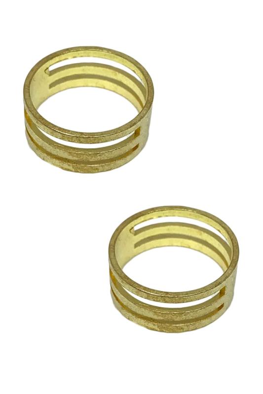 wumio 指カン ゴールド 2個セット 内径1.7cm 丸カン 開閉 工具 アクセサリー 製作 ハンドメイド 金具 曲げる 二重丸カン 子ども Cカン ペンチ シンプル 便利 簡単2個セットサイズ：内径1.7cm重さ：3g/個素材：金属J...