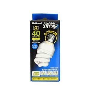 パナソニック 電球形蛍光灯(EFD)40W型(E17口金) EFD10ED8E17口金：E17全光束：435lm定格寿命：8000h寸法：外径45mm 長さ89mm質量：46g