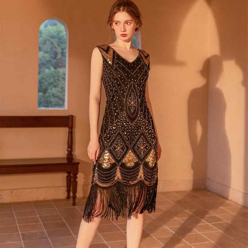 生地: メッシュ生地腰型: 中腰ビーズ: スパンコール袖: ノースリーブドレススカート丈：ミモレ丈服の詳細: ビーズ大きめの作りですので.1サイズ小さいサイズをお勧めします