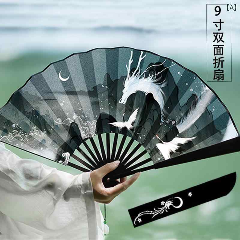 扇骨の材質：竹・商品詳細A：（扇子カバーと白蓮飾り付き）B：（扇子単品）