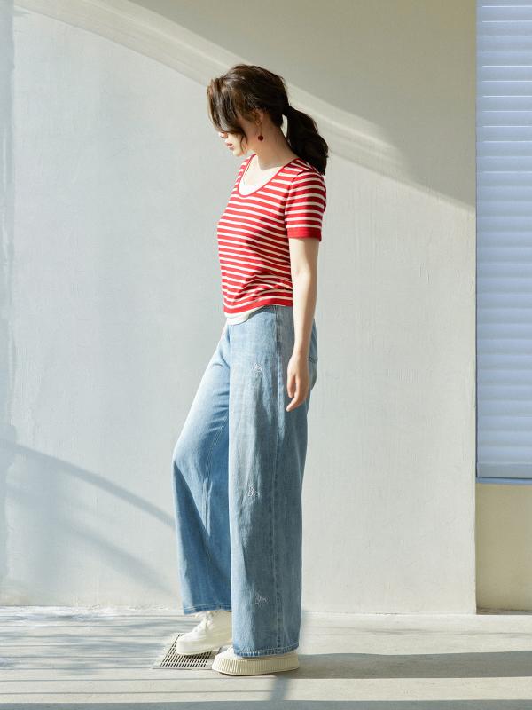 袖丈: 半袖 カラー: レッド×ホワイトストライプ.ブラック×ホワイトストライプ サイズ: 1.2.3.4.5