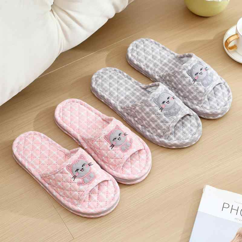 スリッパ おしゃれ レディース メンズ カップル ルームシューズ 室内 綿 滑り止め サイレント 厚手 暖かい 柔らかい 和風 ストライプ ネコ 青 ピンク 緑 チェック シンプル カジュアル 普段使い