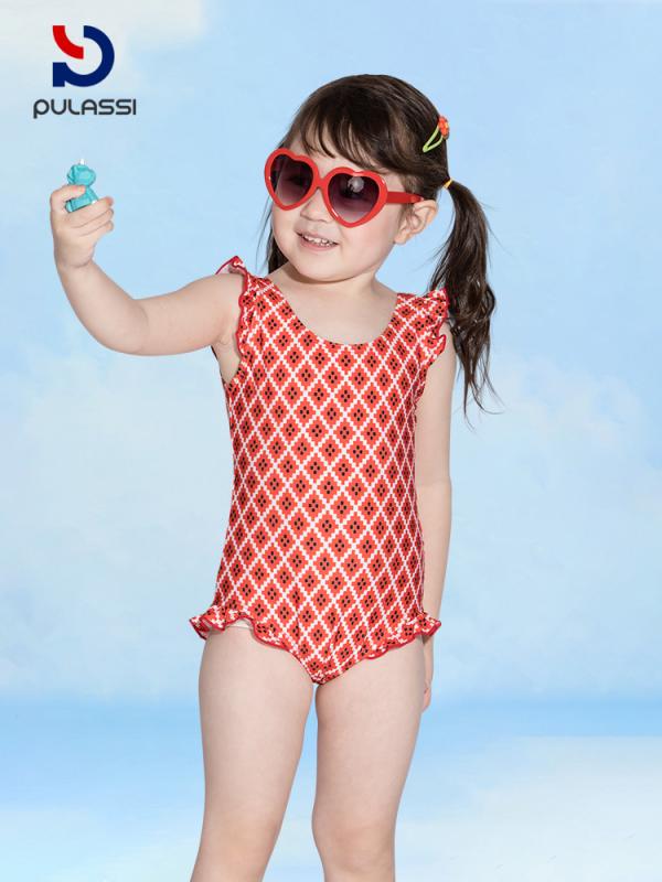 水着 赤ちゃん 女の子 フィットネス 練習用 プール 海水浴 夏 女の子 ワンピース 子供用 速乾 赤 フリル かわいい オレンジ 赤 ネコ色の分類: オレンジ色の幾何学的な赤い子猫