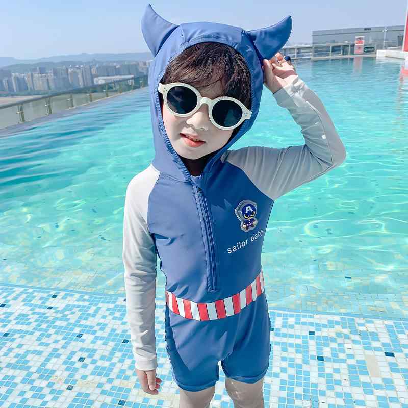 水着 男の子 フィットネス 練習用 プール 海水浴 子供用 オールインワン 赤ちゃん 日焼け防止 速乾性 青 ネイビー パンダ該当する性別：男性色の分類: ブルー 3390 写真の色 ブルー 3133 ネイビー ブルー 3107 ブラック ...