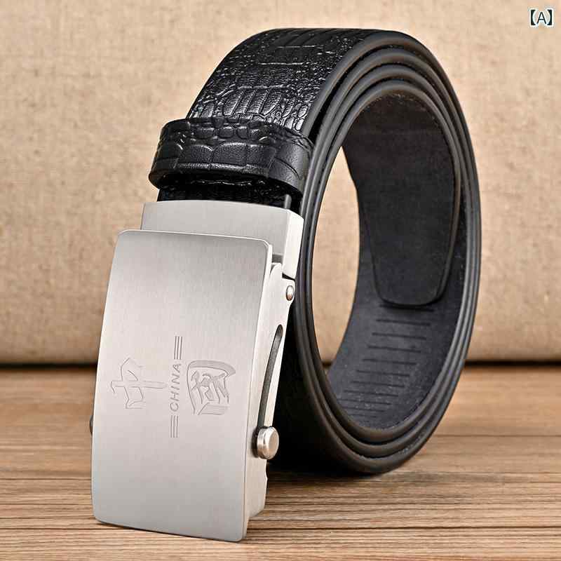 メイン素材: 第一層牛革バックル素材: ステンレススチール幅: 3.5cm