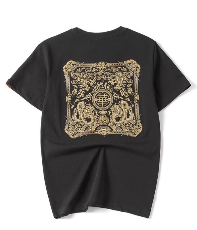 サイズ: 4XL ML XL 2XL 3XL生地：綿襟のタイプ：ラウンドネック色：ホワイト.ブラック季節：夏袖丈: 半袖厚み：普通機能：抗菌