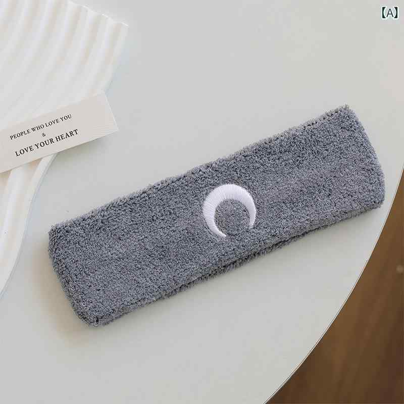 スポーツ ヘアバンド レディース メンズ ランニング 幅広 汗止め 目に入らない 額 保護 伸縮 通気性 ターバン ウール 髪留め 洗顔 アクセサリー おしゃれ シンプル 普段使い フィットネス ダンス アウトドア 稲妻 三日月 刺繍 グレ...