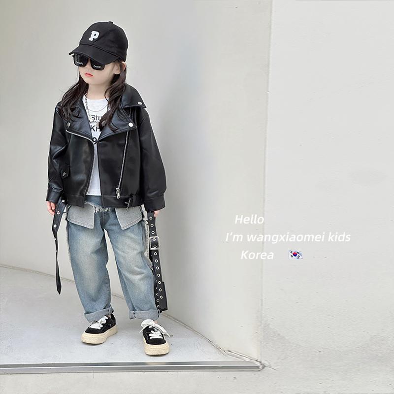 生地: PU適用季節：春と秋襟のタイプ: 折り返し服の前立て: ジッパーシャツ