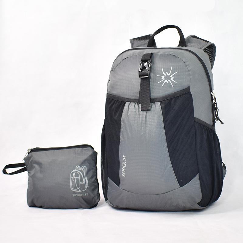 リュックサック バックパック 25L メンズ レディース 大人 アウトドア キャンプ 登山 旅行 軽量 ナイロン バッグ 防水 折りたたみ 多機能 耐摩耗 隠しポケット ハイキング カジュアル シンプル 防災 非常用 夏 グレー ブラック ...