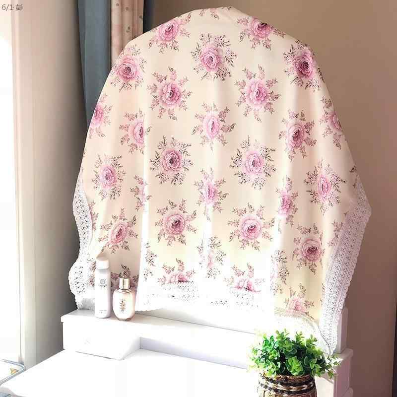 ドレッサー ミラー カバー おしゃれ 鏡台 化粧鏡 布 テーブルクロス 多用途 エレガント 花柄 レース インテリア 紫 グリーン