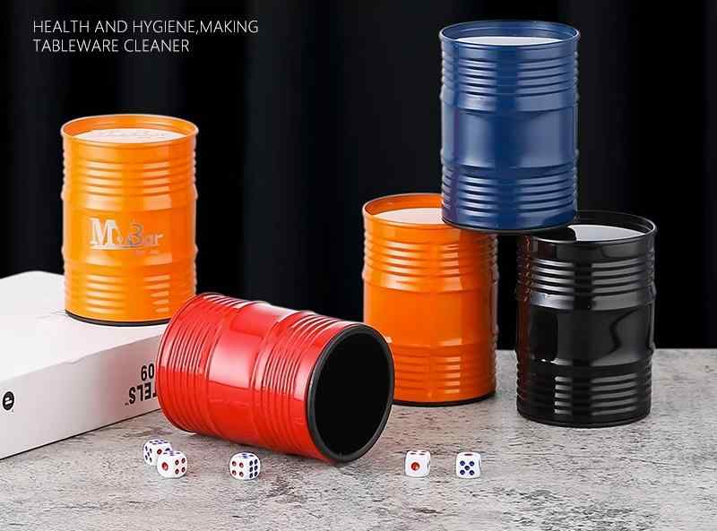 さいころ おもちゃ ゲーム パーティー おもちゃ 家庭用 おしゃれ ワイン カップ セット シェイク バー オイルバレル ブラック ブルー オレンジ おしゃれ