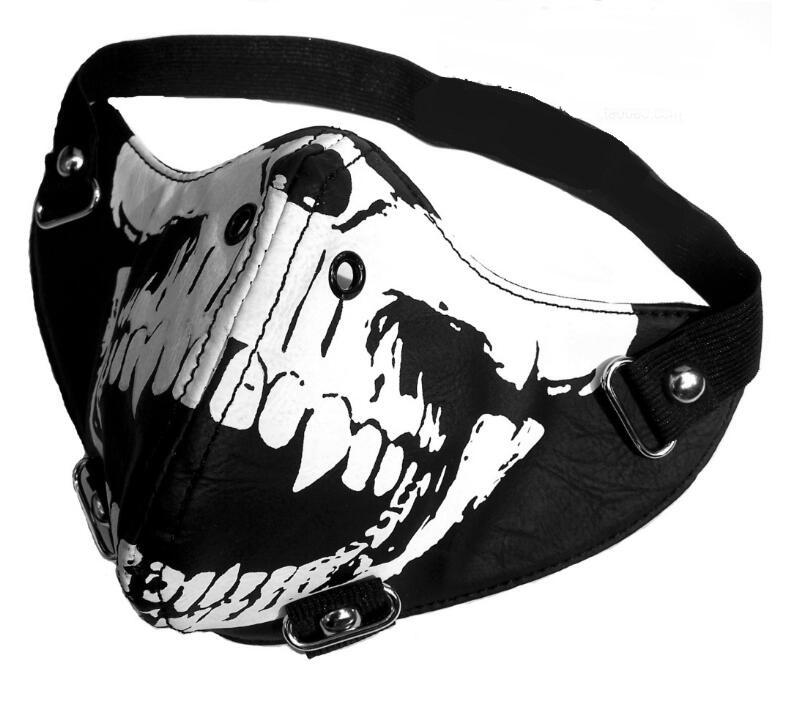 マスク ファッション サイバー パンク かっこいい ユニセックス 蓄光 スタッズ トゲ パーティー パフォーマンス ハロウィン ロック 目立つ スカル適用性別：ユニセックスマスクタイプ: ホラー