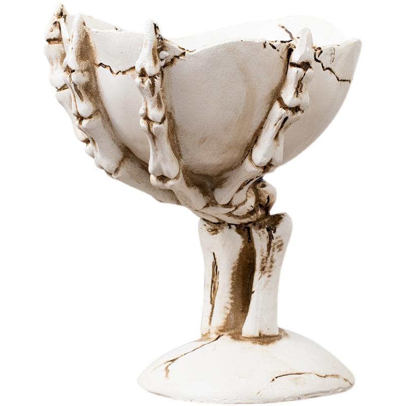 インテリア 雑貨 ドクロ 飾り おしゃれ オーナメント 置物 トレイ リビング 卓上 書斎 ハロウィン パーティー 小道具 ダーク ゴシック材質：樹脂適用スペース：書斎オーナメントタイプ: デスクトップオーナメント