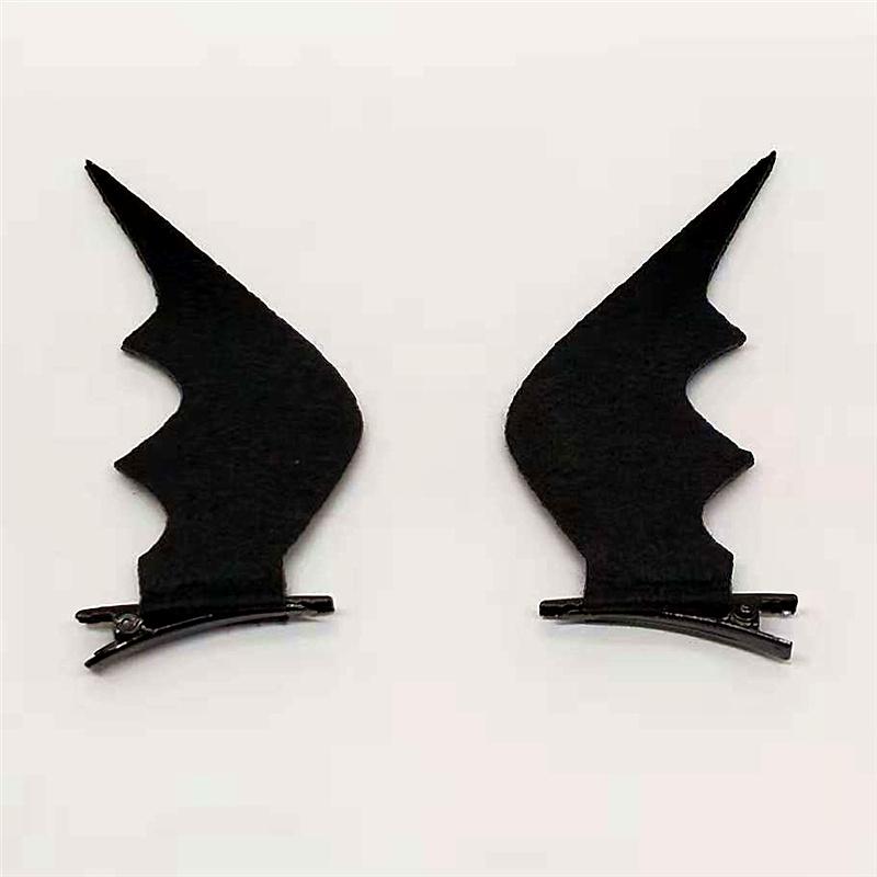ハロウィン コスプレ 子供 デビル 衣装 仮装 可愛い 大人 カチューシャ ピン クリップ ヘアアクセサリー イベント 小道具 舞台 ヘッドバンド ゴシック ダーク コウモリ 羽 ブラック