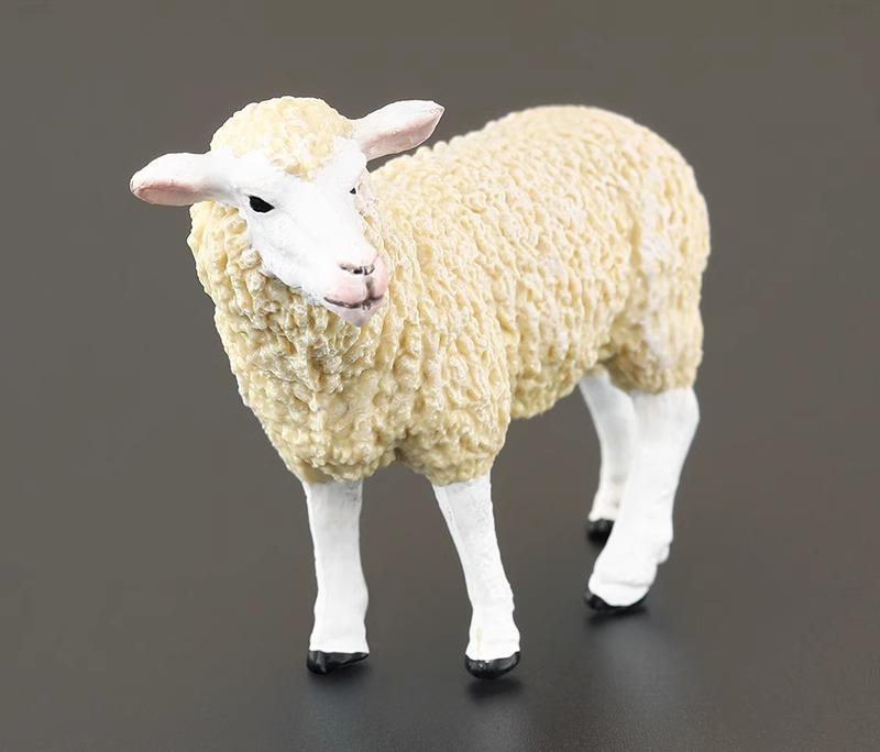 リアル 動物 フィギュア 羊 模型 ミニチュア おもちゃ 子供 知育玩具 立体図鑑 生き物 アニマル インテリア プレゼント コレクション 白 かわいい