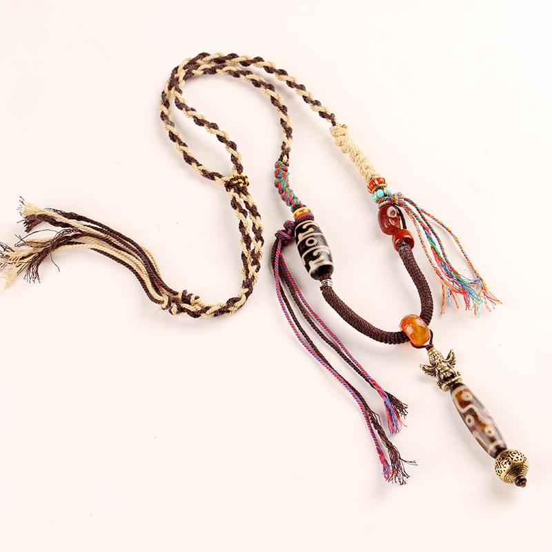 ペンダントトップ 大きめ エスニック ハンドメイド ビーズ ネックレス メンズ レディース レトロ 個性 おしゃれ アクセサリー 真鍮 シンプル