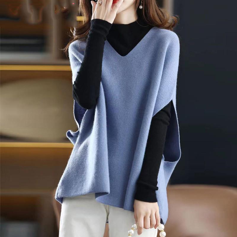 生地: 羊毛襟のタイプ: Vネック前立て：ボタンなしシーズン: 秋